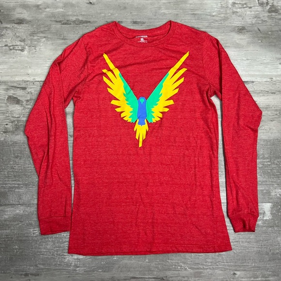 Maverick | Shirts | Maverick By Logan Paul Red Parrot Print Tshirt S ...